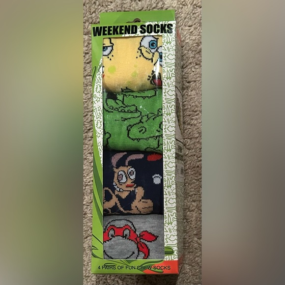 Nickelodeon | Underwear & Socks | Nickelodeon Cartoon Crew Socks 4pck ...